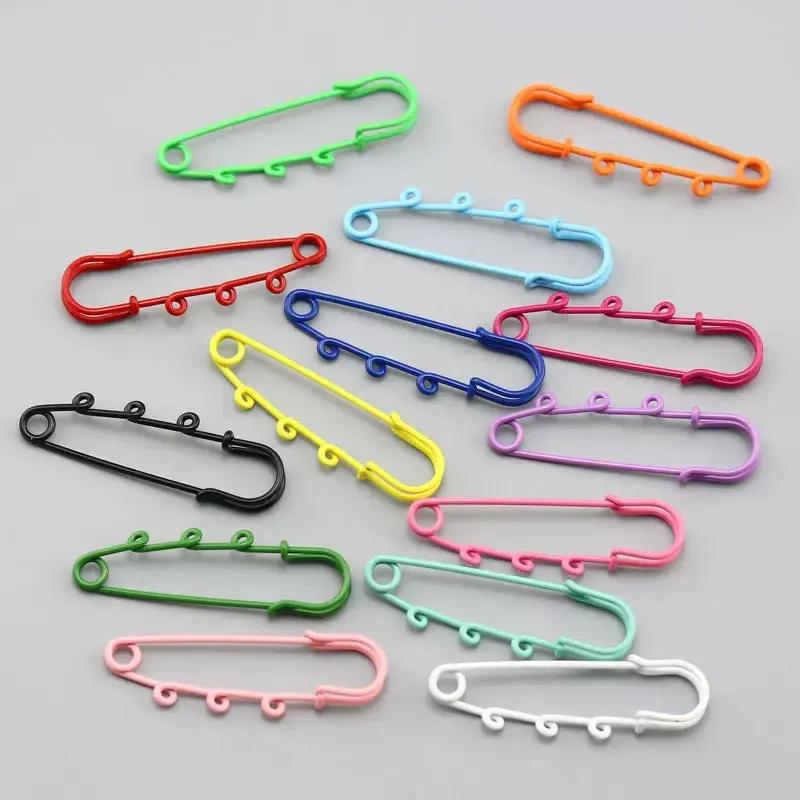 FS4487- 5cm Random Mixed Color Clothes Pin With 3 Hooks For DIY