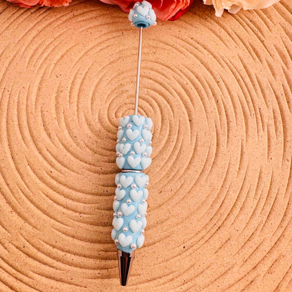 FS10811-Heart Fancy Beadable Pens - Zoe DIY Wholesale